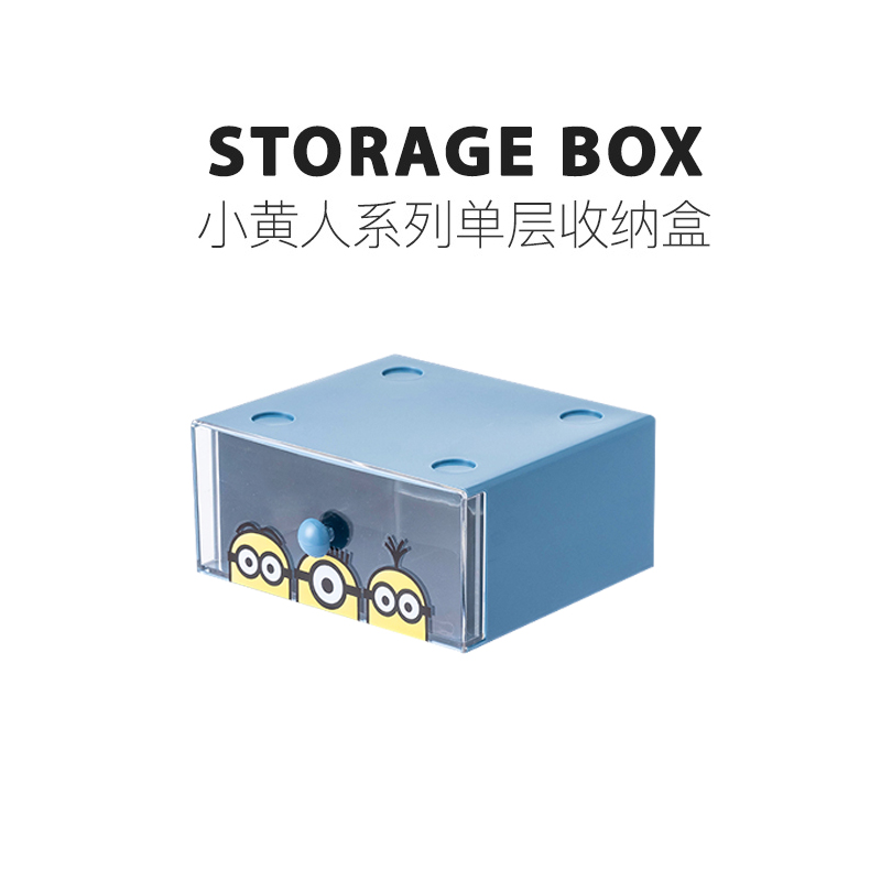 MINISOMINISO Sanrio Minions Desktop Drawer Storage Organizing Box ...