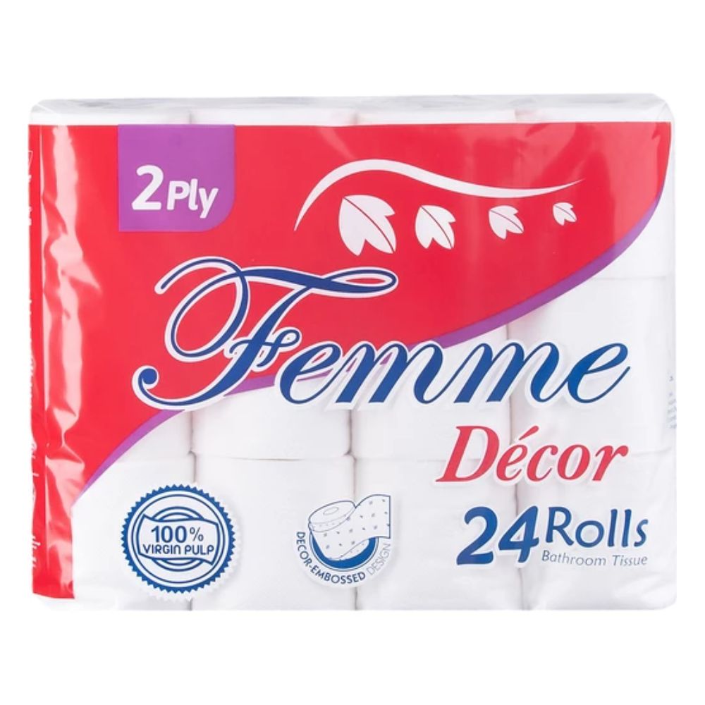 Femme Décor 2 Ply Bathroom Tissue 24 Rolls | Lazada PH
