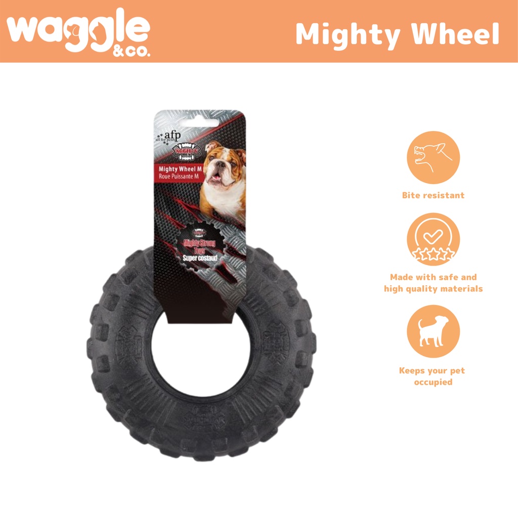 Waggle & Co. Mighty Wheel/Tire Dog Toy / Pet Chew Toy | Lazada PH