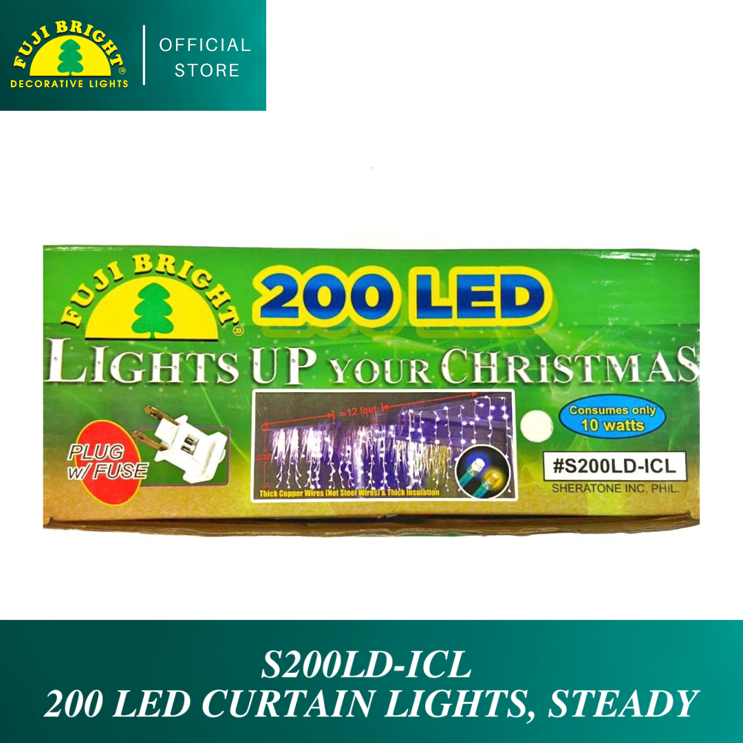 200 LED Fuji Bright Curtain Lights Steady with End Connector | Lazada PH
