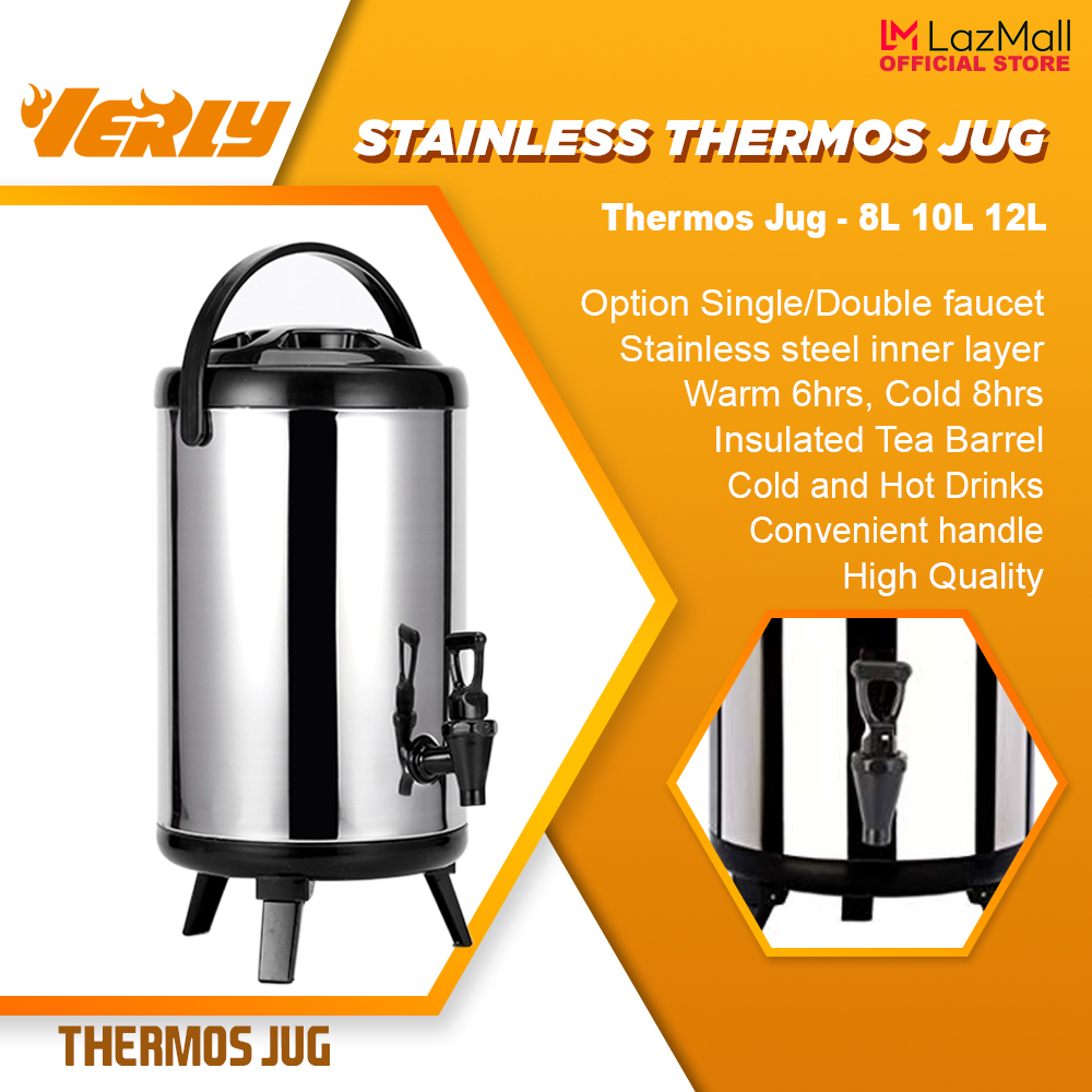 Milk Tea Barrel Stainless Thermos Jug - 8L 10L 12L | Lazada PH