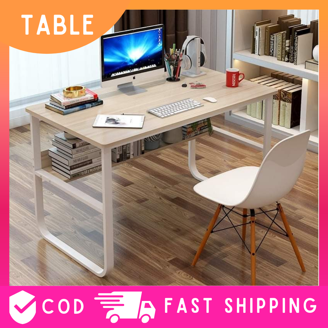 Wooden Office / Work Computer Table | Online School Laptop Desk with ...