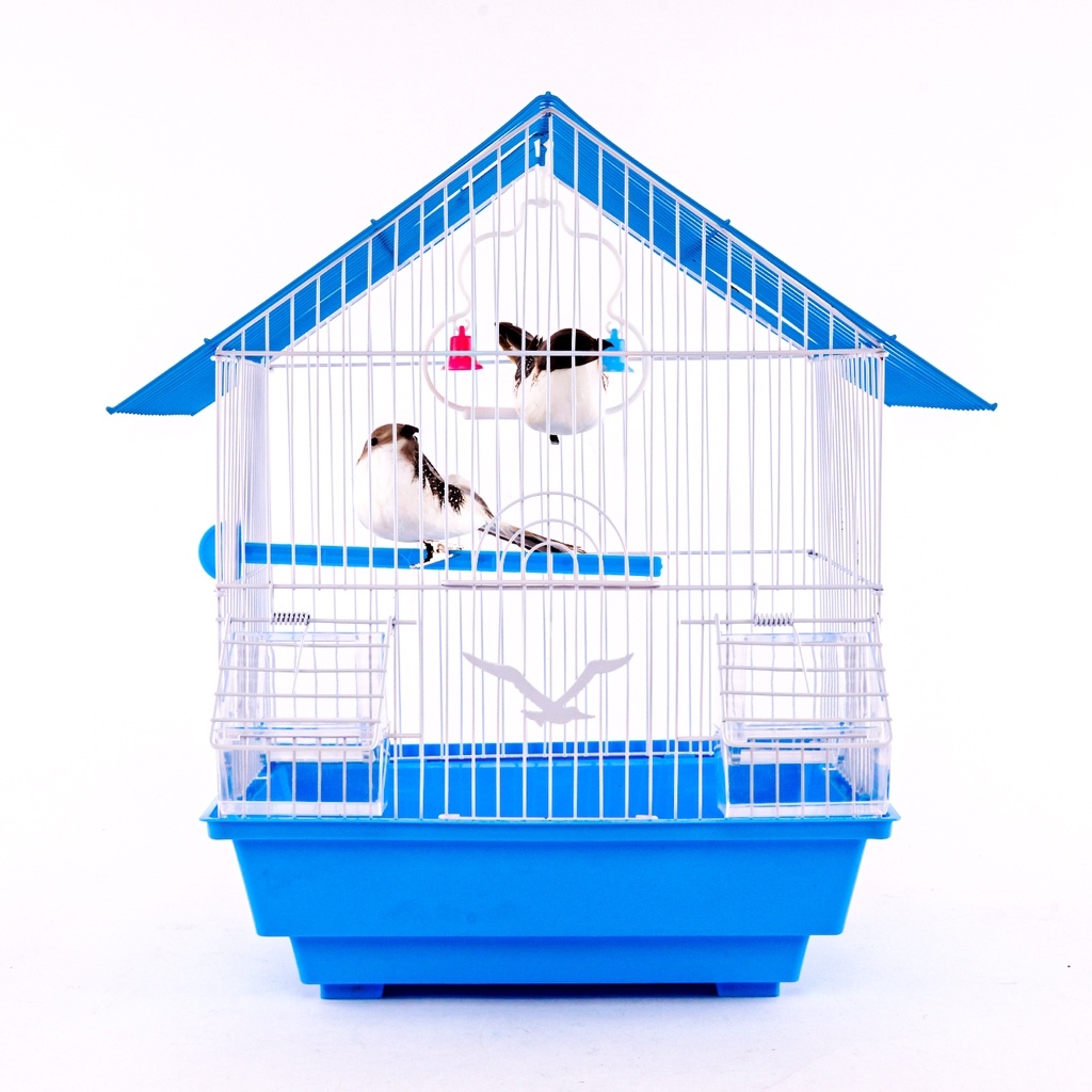 J14060001 101 BIRD CAGE Fan-shaped bird cage complete set with bird ...