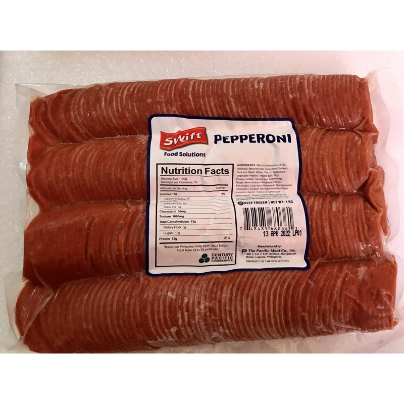 Swift Pepperoni 1 kilogram (Shipping is from metro manila to nearest ...