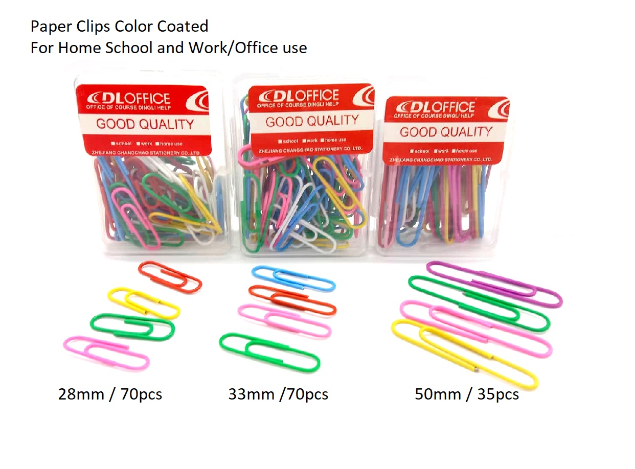 Dingli DL Office Paper Clips Color Coated Paperclip | Lazada PH