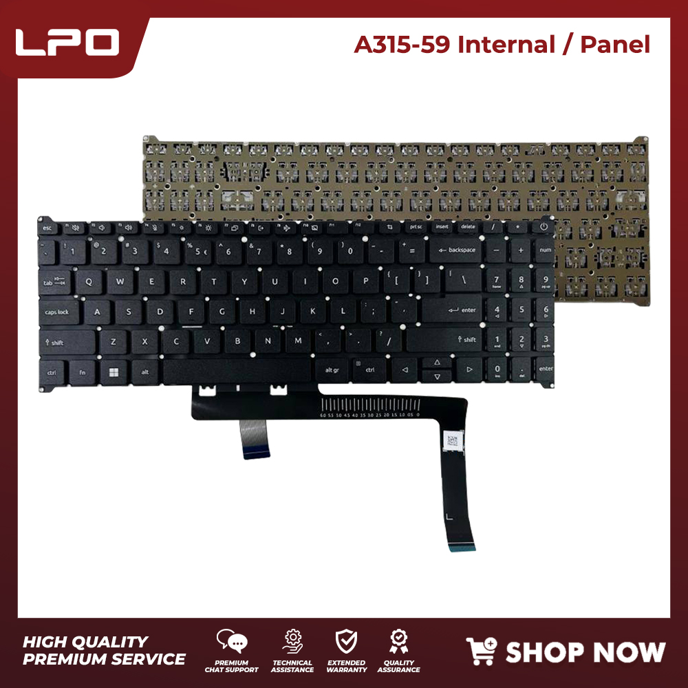 LPO Laptop Keyboard A315-59 Compatible with Acer Aspire 3 A315-24P ...