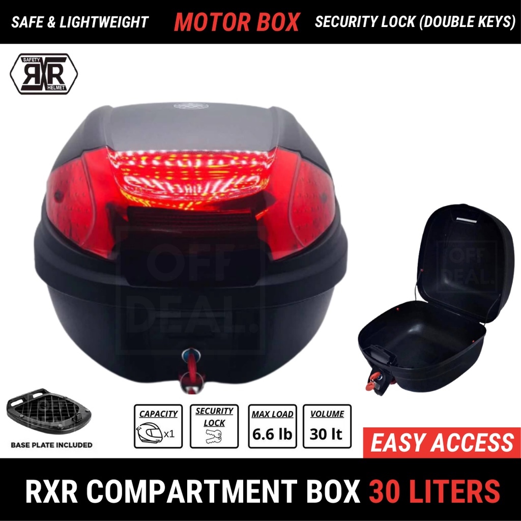 BMX Motorcycle Compartment Box RXR Rear Luggage Container Top Tail ...