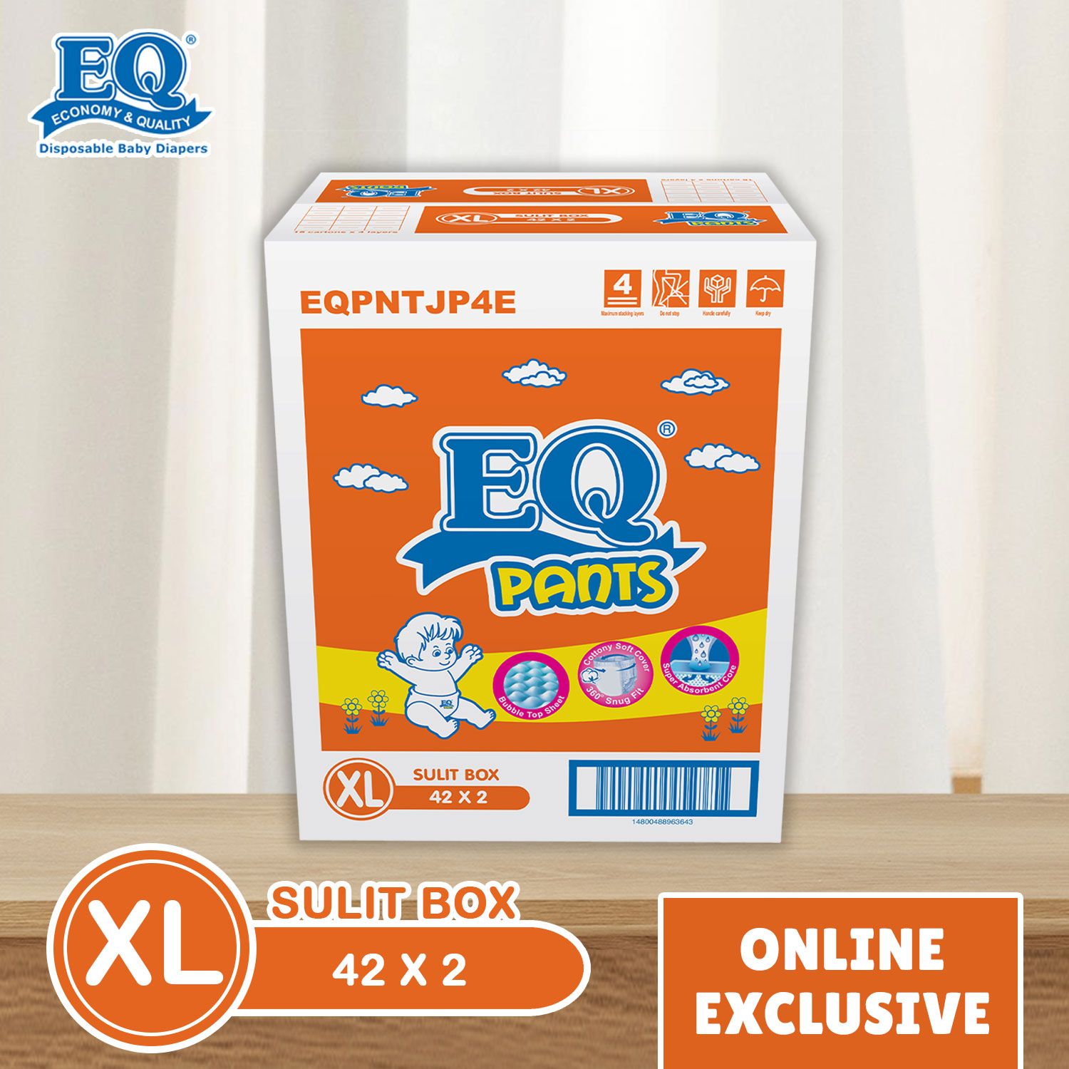 (ONLINE EXCLUSIVE) - EQ Pants Sulit Box XL 84s | Lazada PH