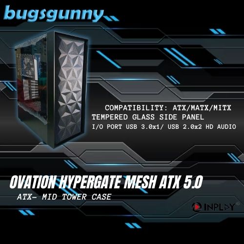 Ovation Hypergate Mesh 5.0 pc case Black | Lazada PH