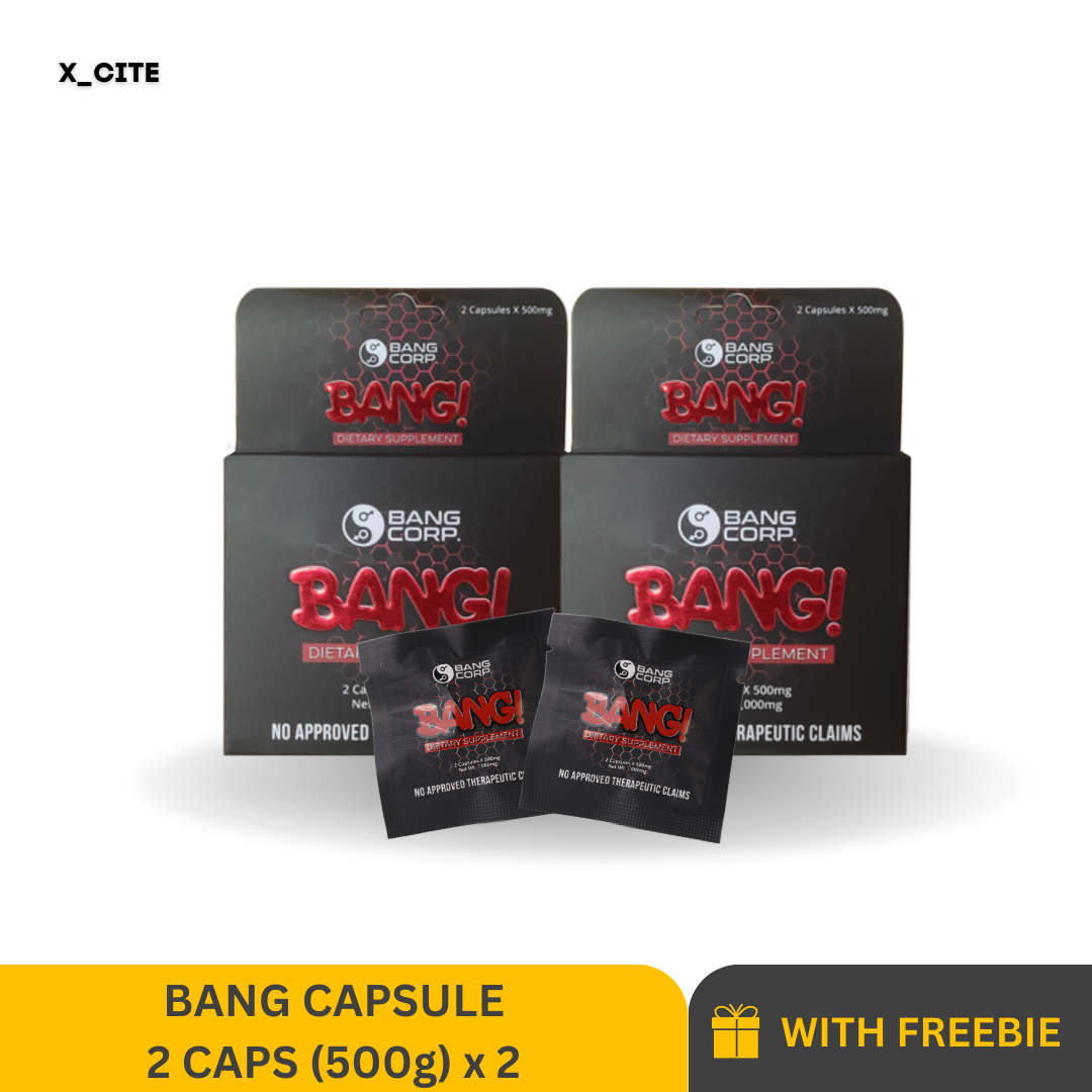 SET OF 2 ORIGINAL BANG Dietary Supplement for Men 2 capsules x 500mg ...
