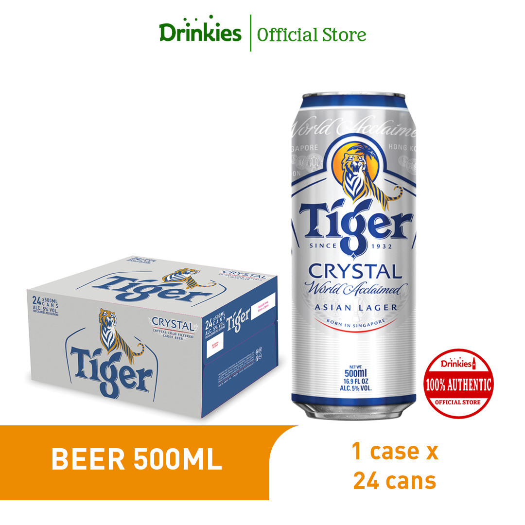 Tiger Crystal Beer 500mL Can 24-Pack [Pure Malt Lager] | Lazada PH