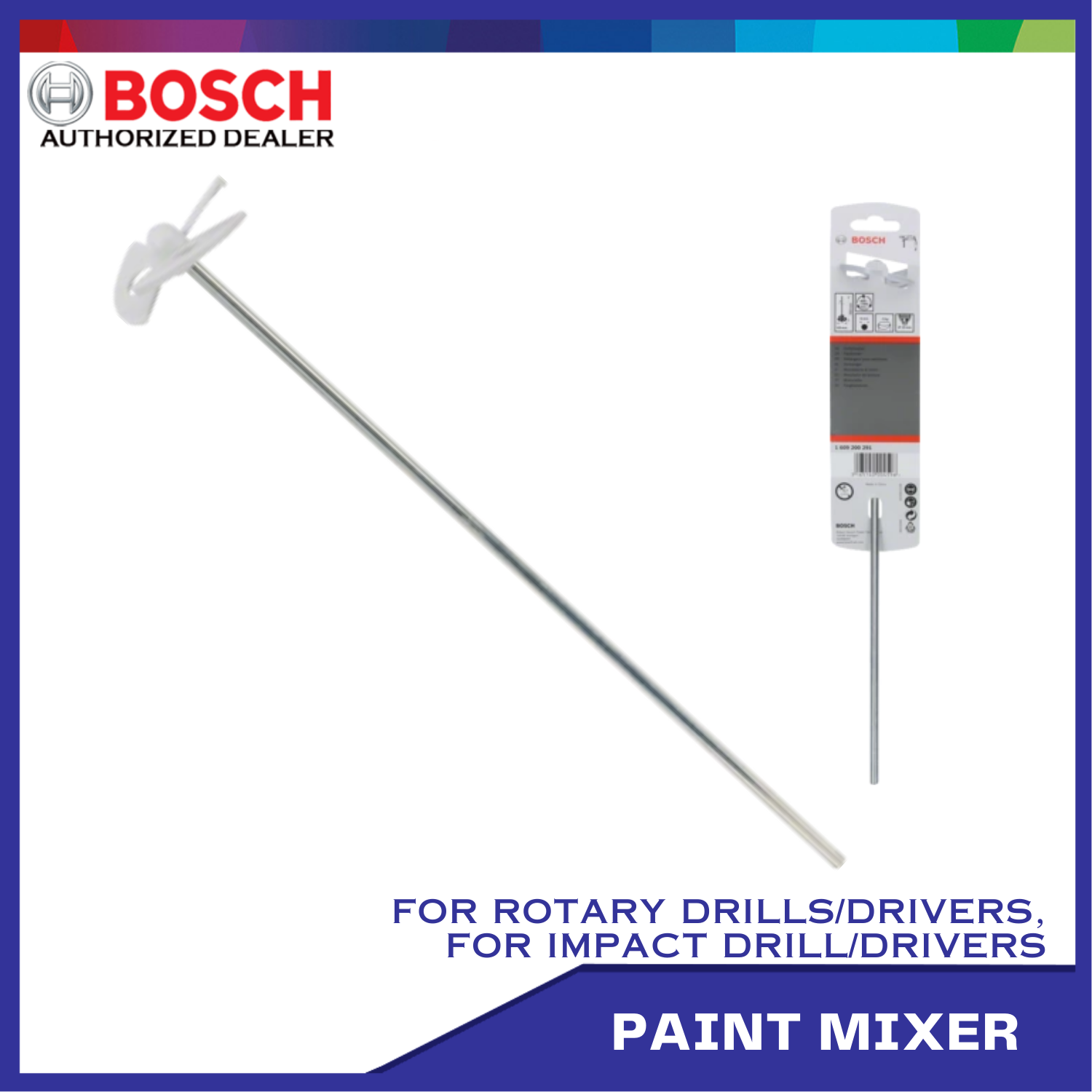 Bosch Paint Mixer For Rotary Drill/Drivers & Impact Drill/Drivers ...
