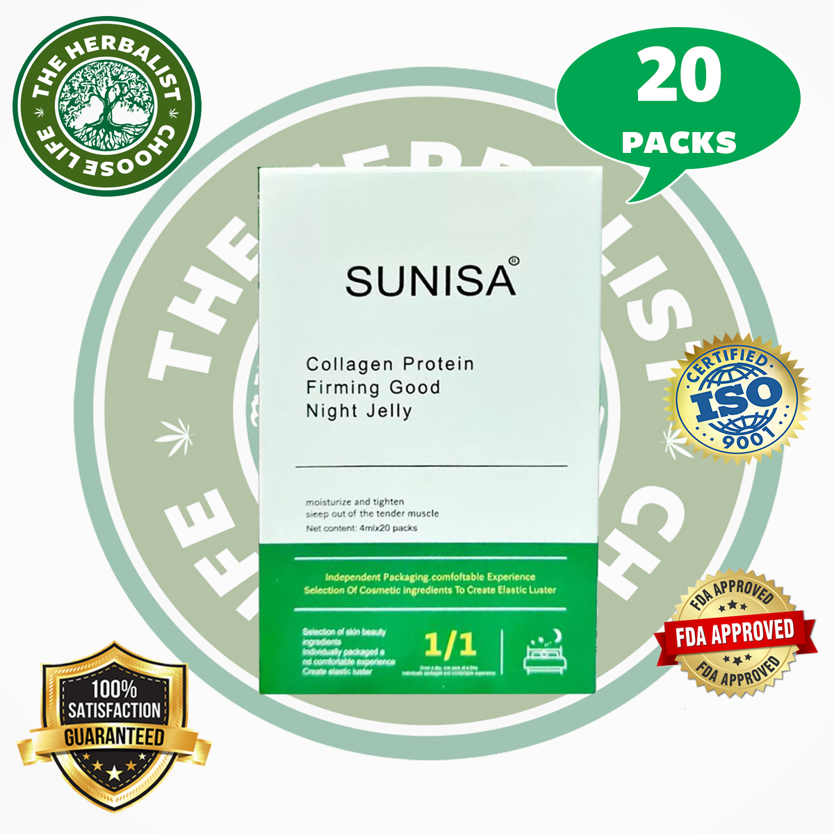 Sunisa Collagen Protein Firming Good Night Jelly 20 packs | Lazada PH