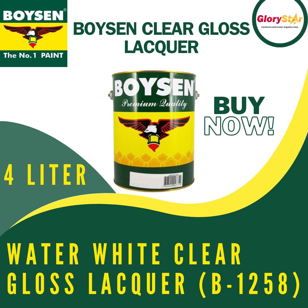 BOYSEN WATER WHITE CLEAR GLOSS LACQUER | Lazada PH