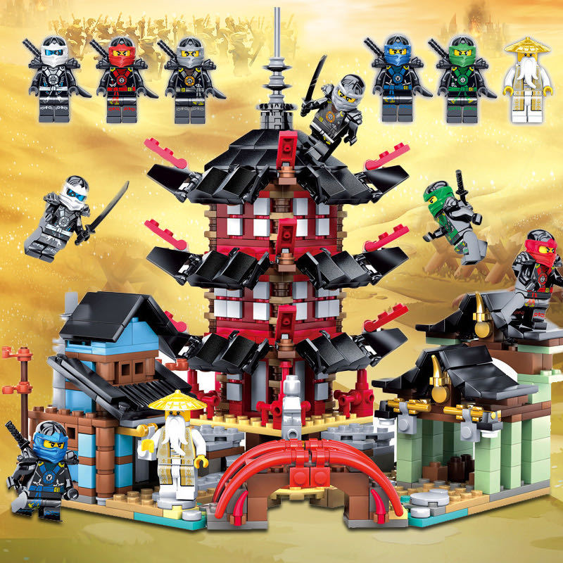 Building Blocks Toys Ninjago Temple with Minifigures Puzzle Toys for ...