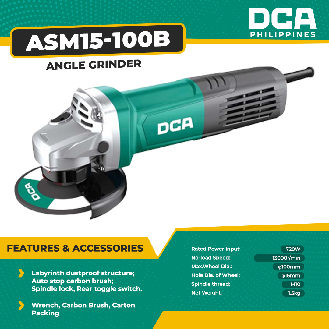 DCA ASM15-100B ANGLE GRINDER 720W | Lazada PH