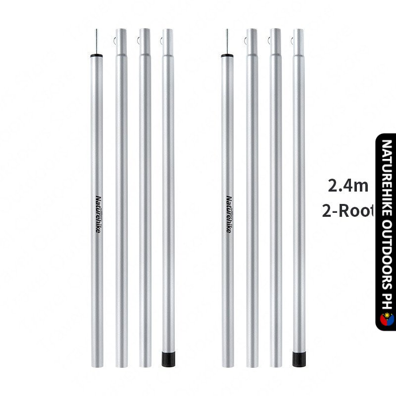 Naturehike Camping Tent Accessories 2pcs 2m 2.2m 2.4m Poles 4 Section ...