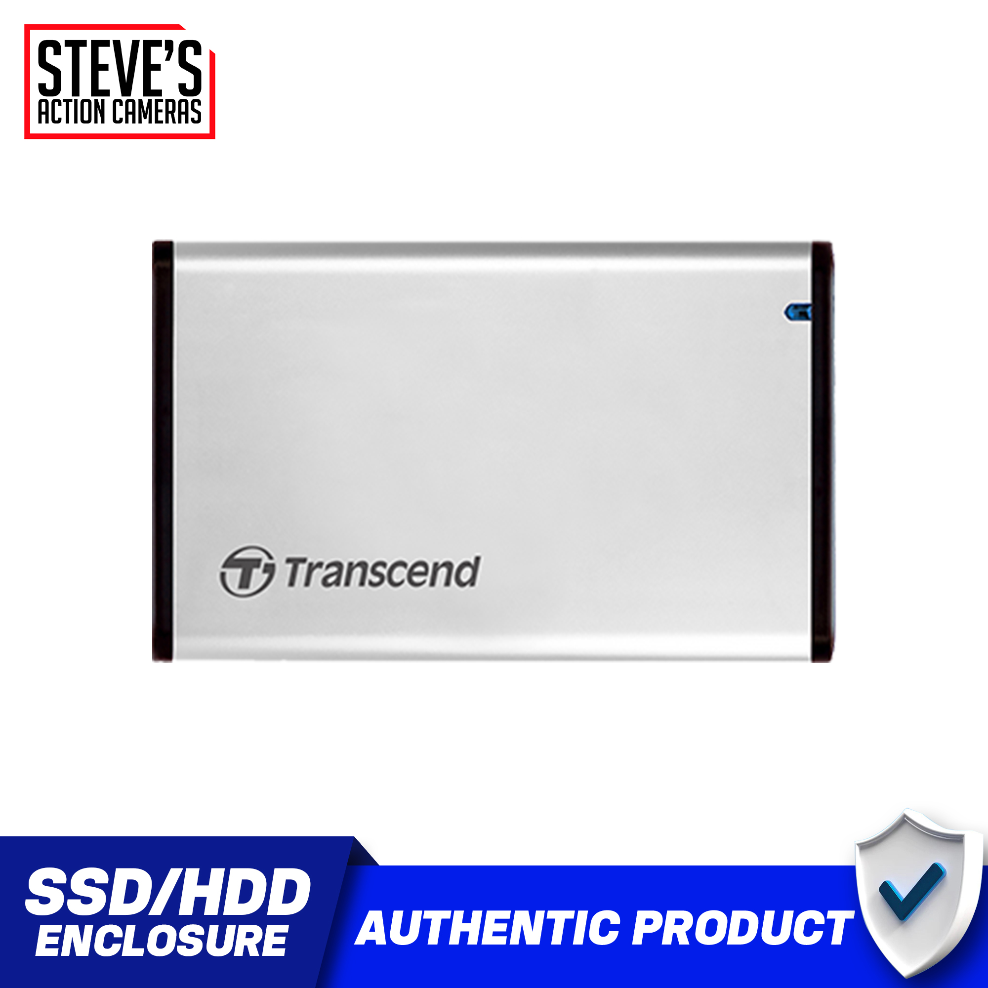 Transcend Storejet 25S3 2.5" SSD HDD Enclosure Aluminum Case USB 3.1 ...