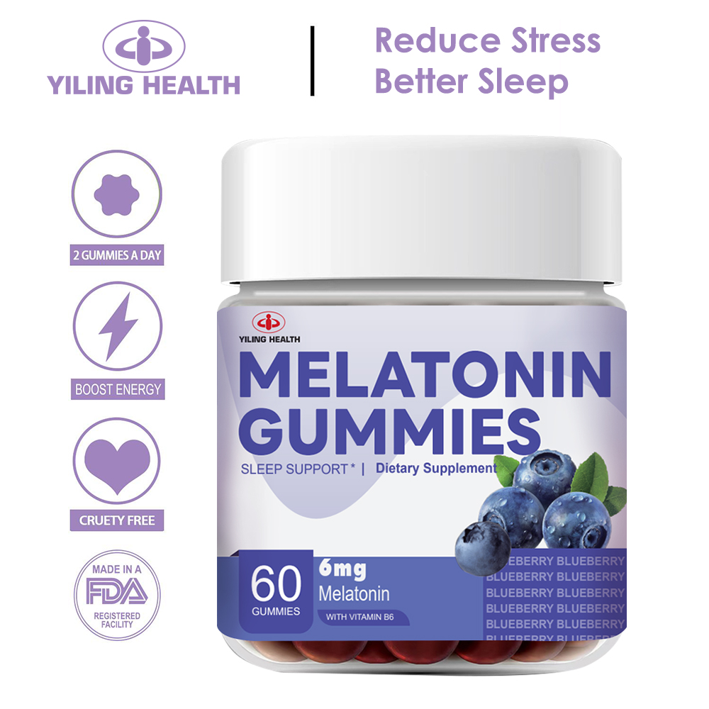 Yiling Melatonin Gummies for Adults, Dose Gummy with Vitamin B6 ...