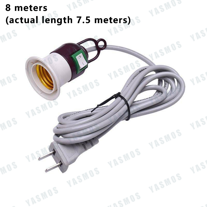 E27 Lamp Bulb Holder With On/Off Switch Lamp Bulb Socket Cord Adapter ...