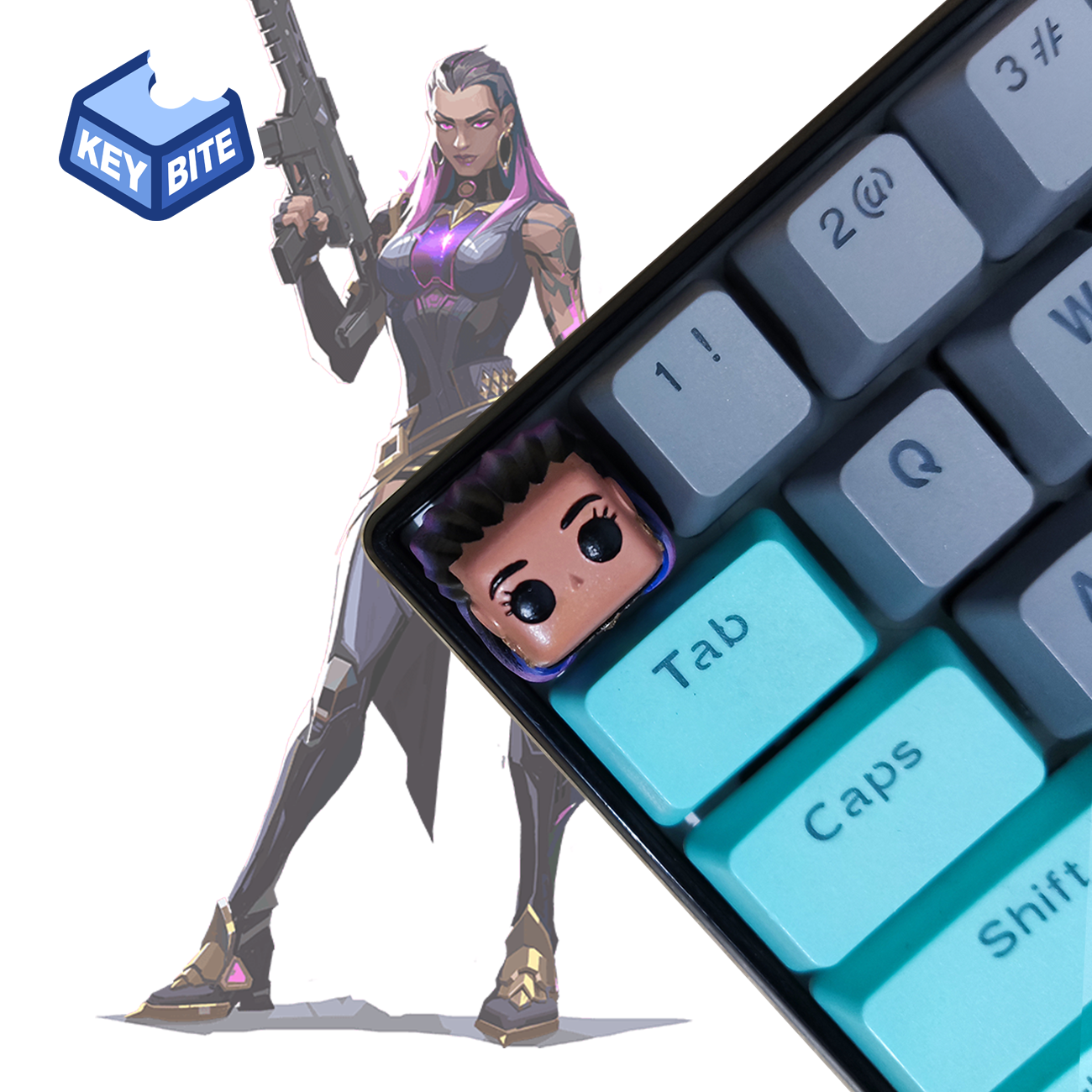 Reyna Valorant Artisan Keycaps for Mechanical Keyboard - Cherry MX Stem ...