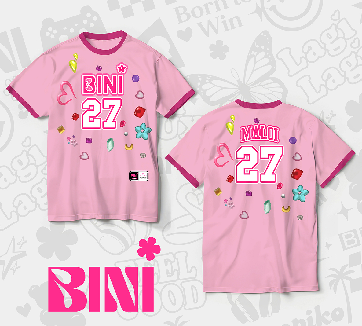 BINI Merch Athletic Full Sublimation Tshirt Idol Group Ppop | Lazada PH