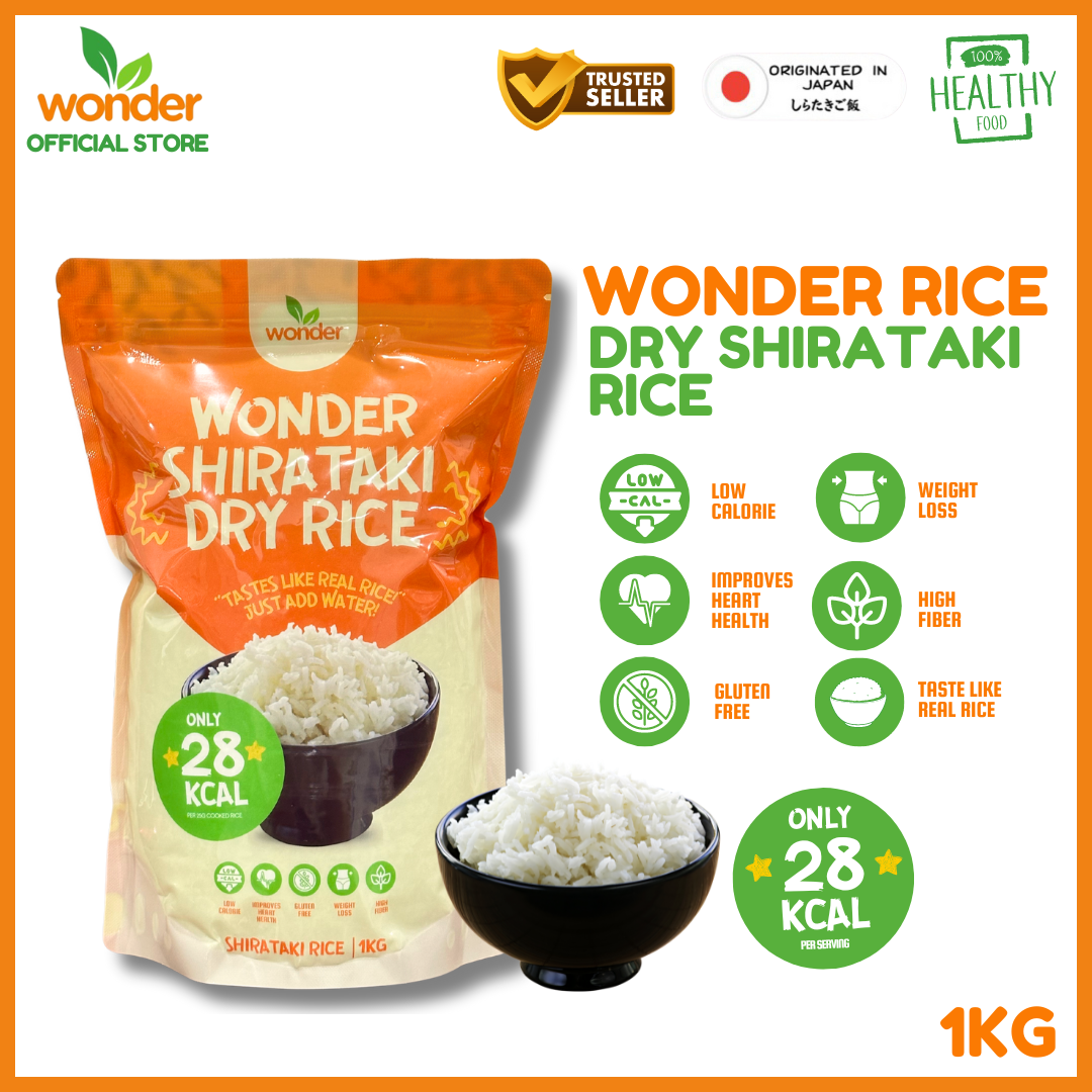 Wonder Health | Dry Shirataki Rice in 1KG | Low Carb | Source of Fiber ...