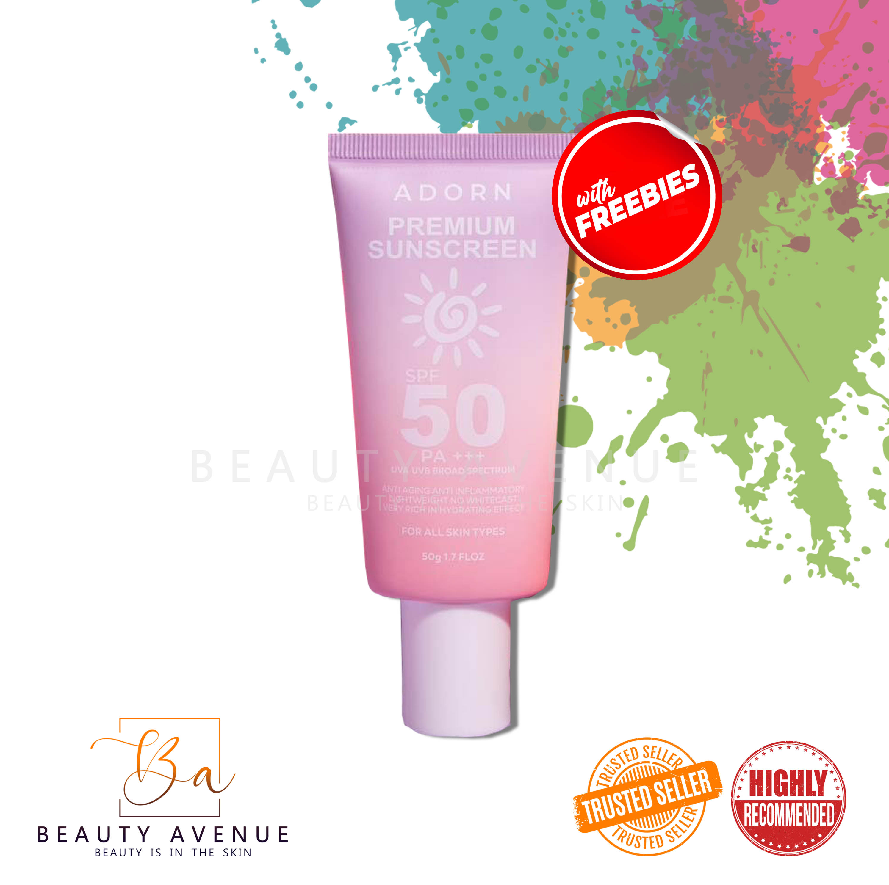 Adorn Premium Sunscreen SPF 50 PA+++ 50g | Lazada PH
