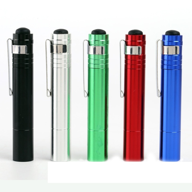 Medical Pen Button Mini LED Pocket Small Flashlight AAA Battery Power ...