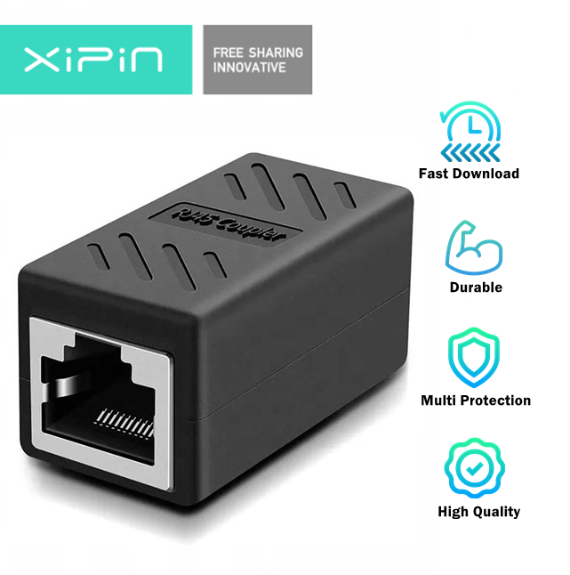 RJ45 Ethernet Cable Extender Coupler Heat-Resisting Resistance Splitter ...