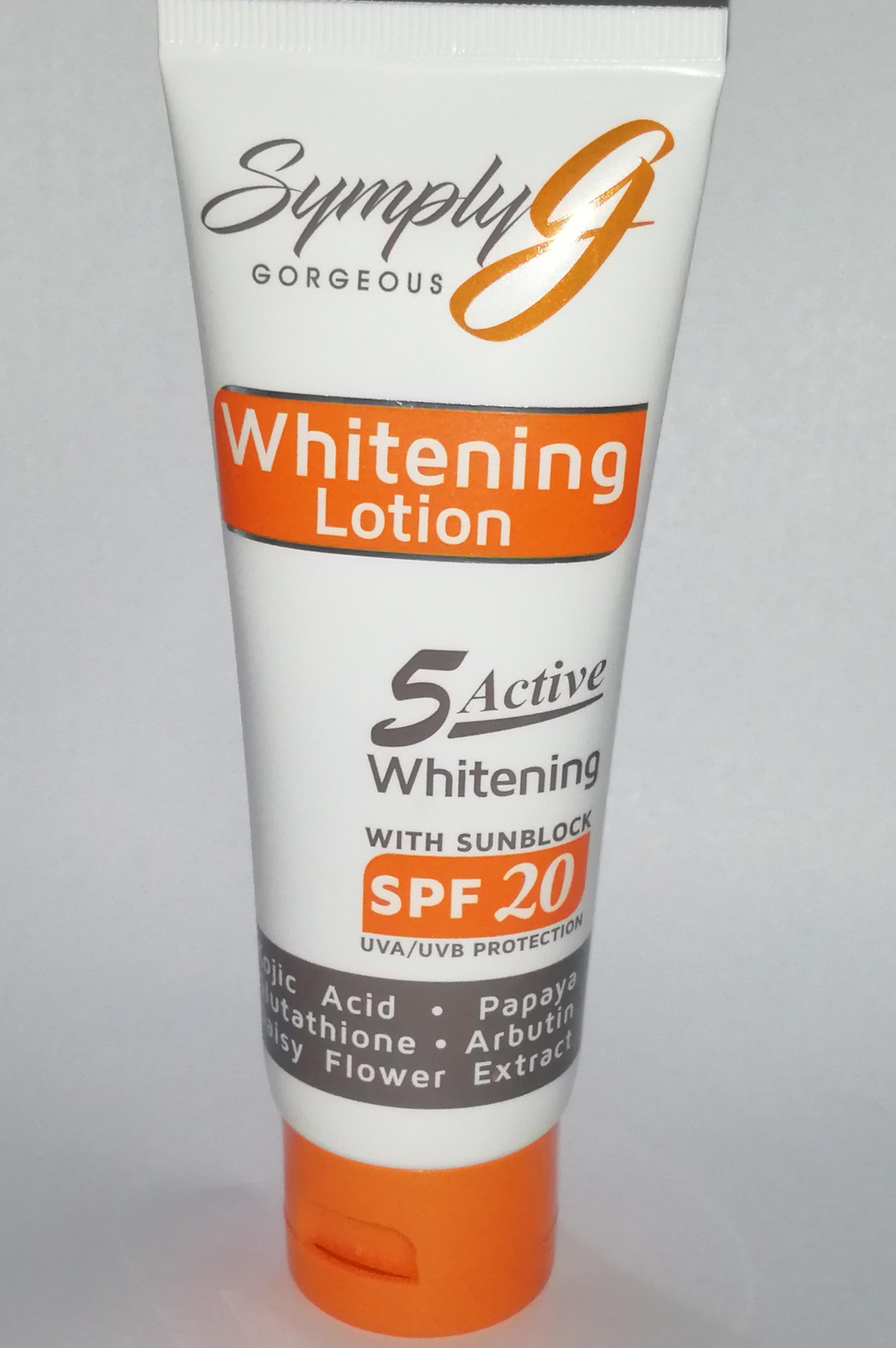 Symply G Whitening Lotion with Sunblock spf20 100ml | Lazada PH