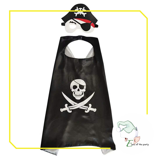 Pirate Cape, Pirate Hat Mask with Eyepatch costume set captain | Lazada PH