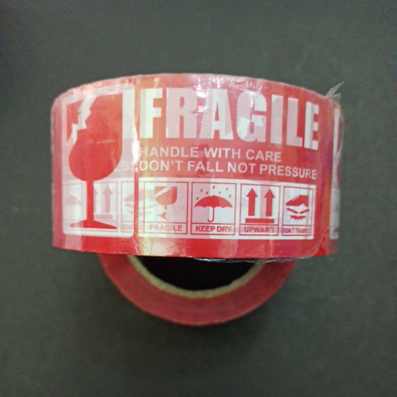 Fragile red packaging tape | Lazada PH