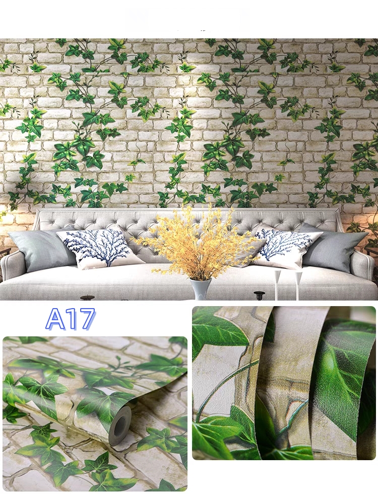 Supermax Wallpaper Design with Green Leaves PVC Self adhesive ...