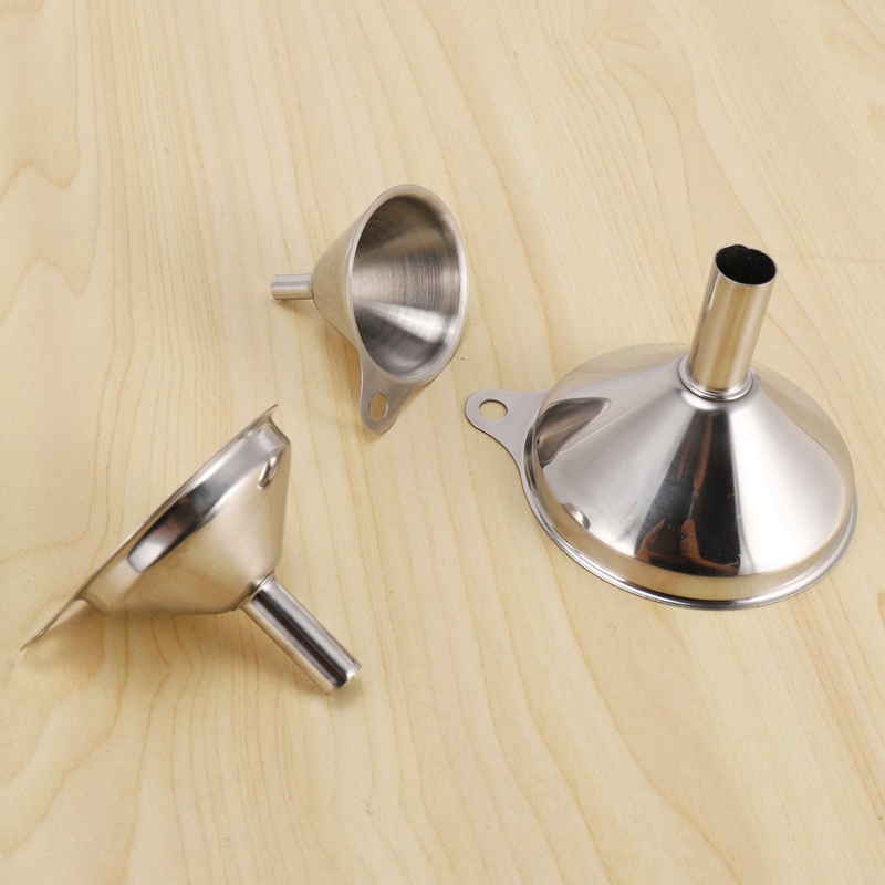 3 Pack Stainless Steel Funnels Set for Kitchen Use Filling Bottles ...