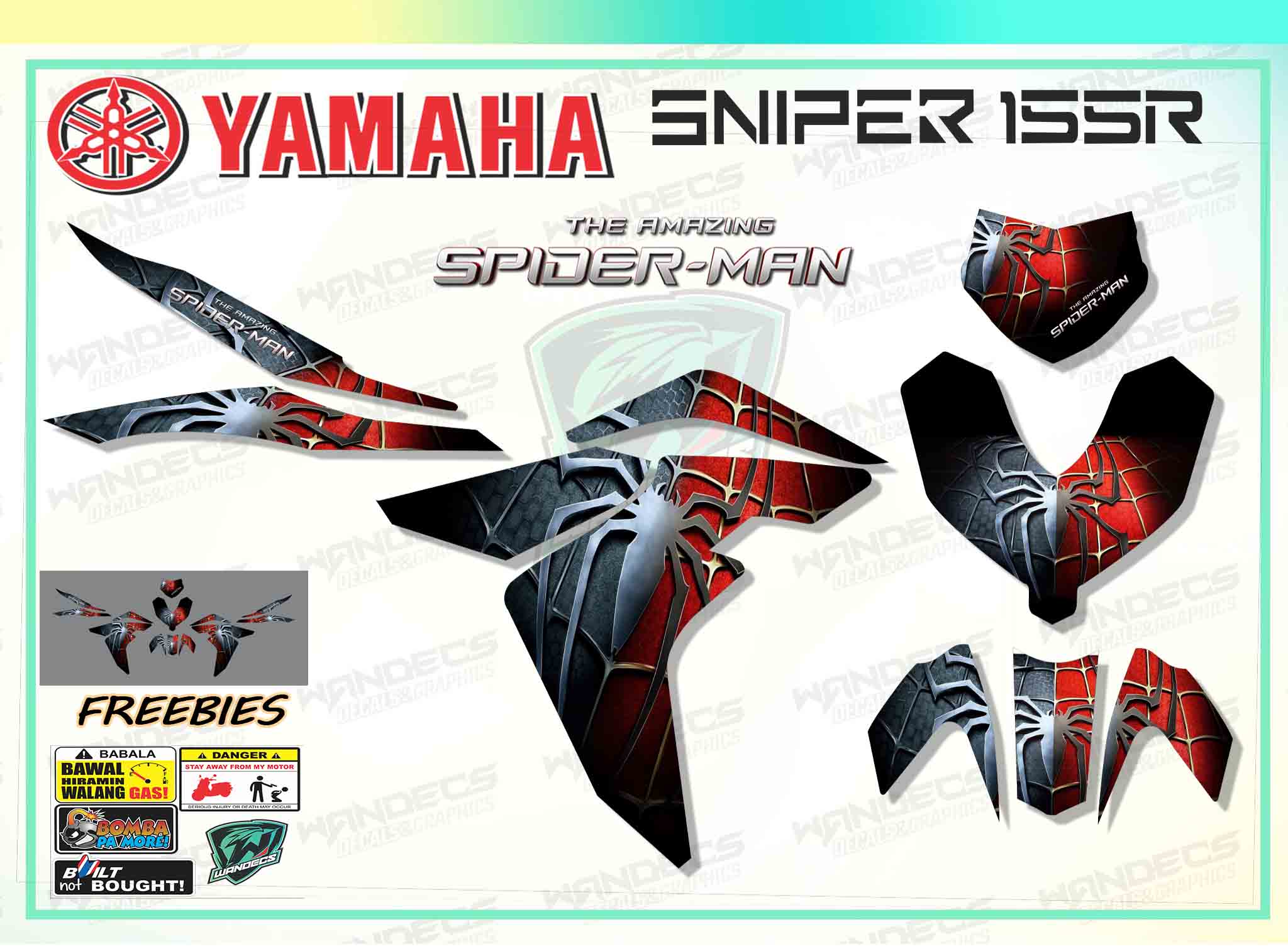 Yamaha Sniper 155 Decals - ( Fully Laminated -Gloss Vinyl high grade ...
