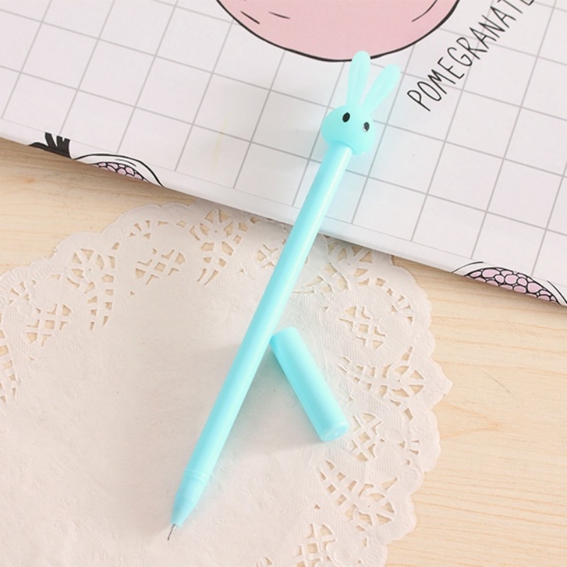 Cartoon Cute Rabbit Gel Pens 0.5mm Kawaii Cute Black Sign Pen Office ...