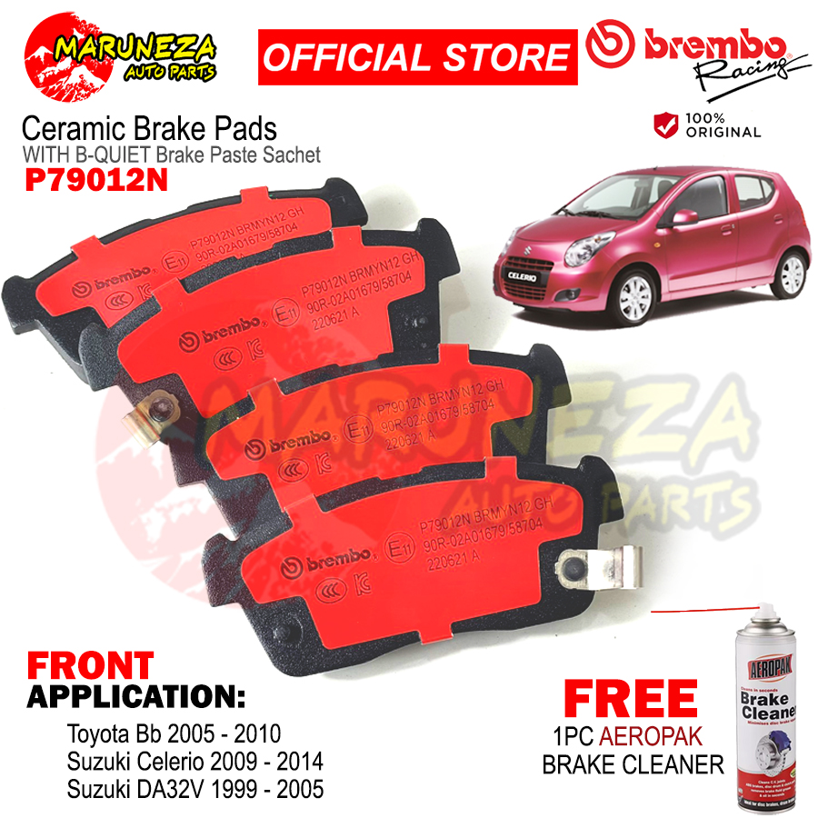 Brembo Brake Pads (P79012N) Toyota Bb, Suzuki Celerio, Multicab DA32V ...