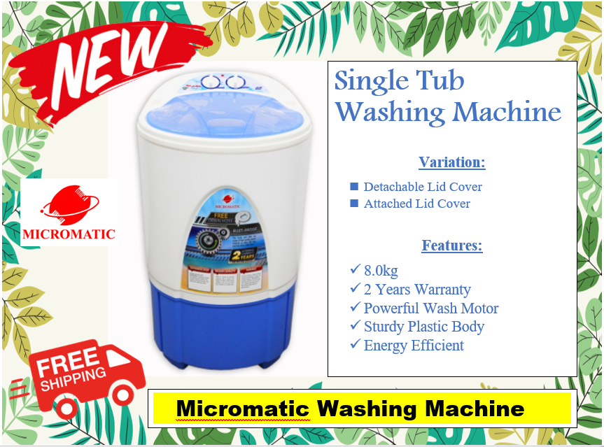 MICROMATIC - Single Tub Washing Machine - FREE DELIVERY within METRO ...