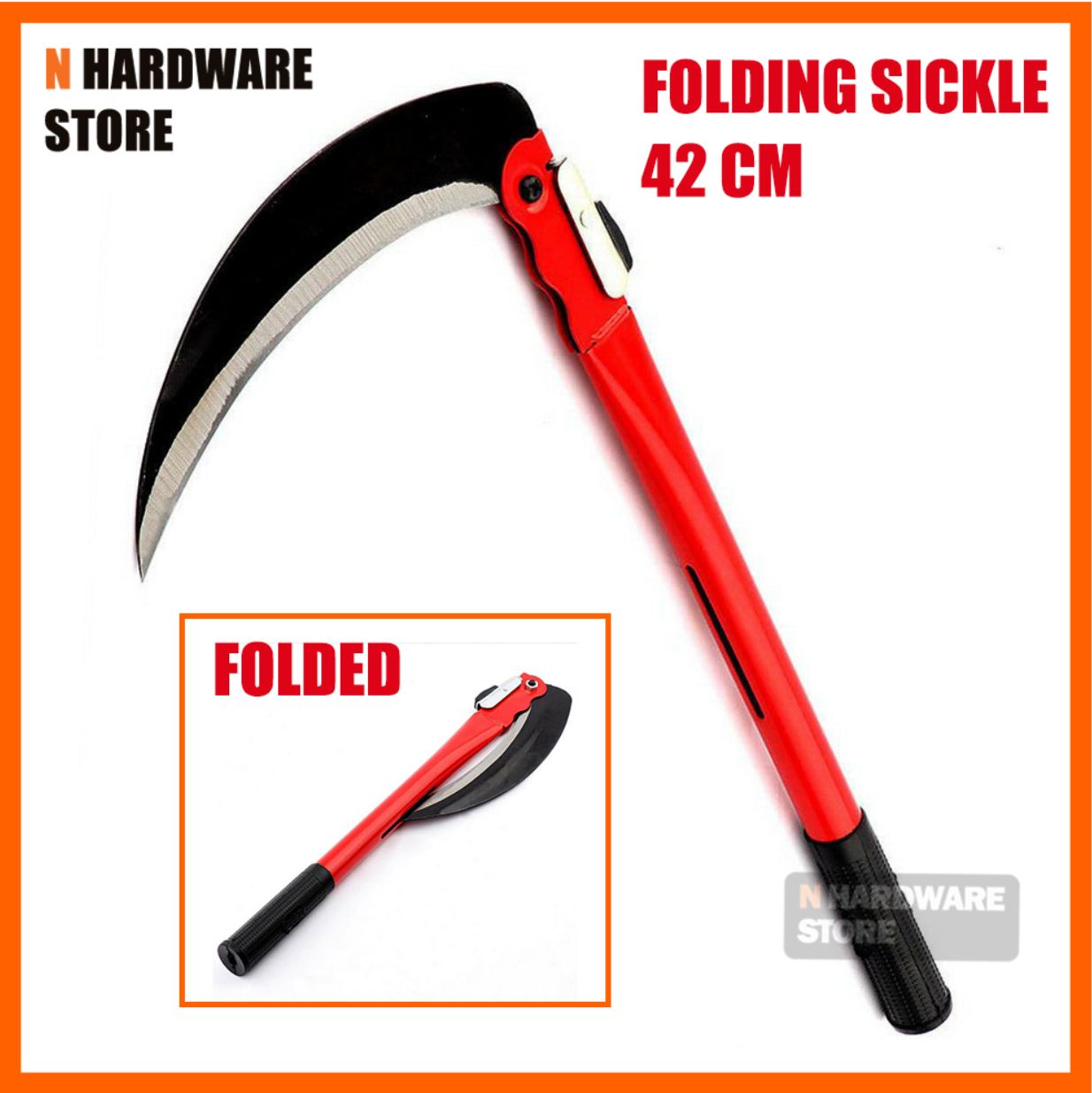 Steel Folding Sickle Hand Sickle Grass Cutting Tool 42cm | Lazada PH