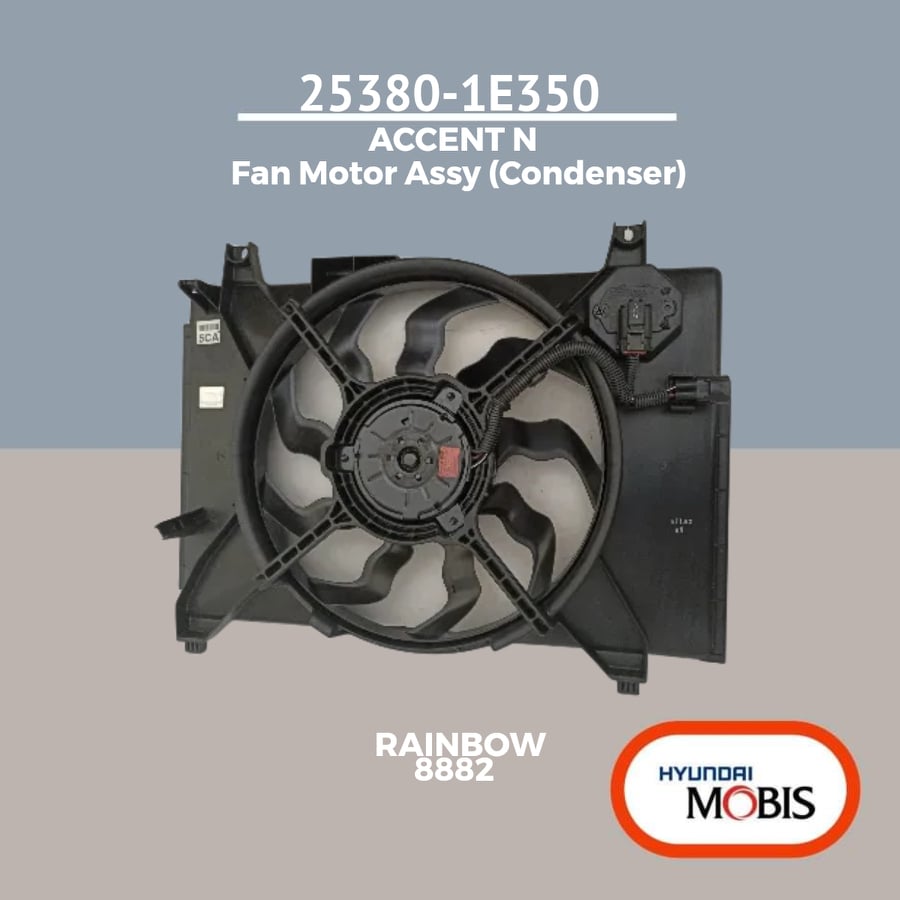 253801E350 Fan Motor Assy (Condenser) for HYUNDAI Accent N [Mobis ...