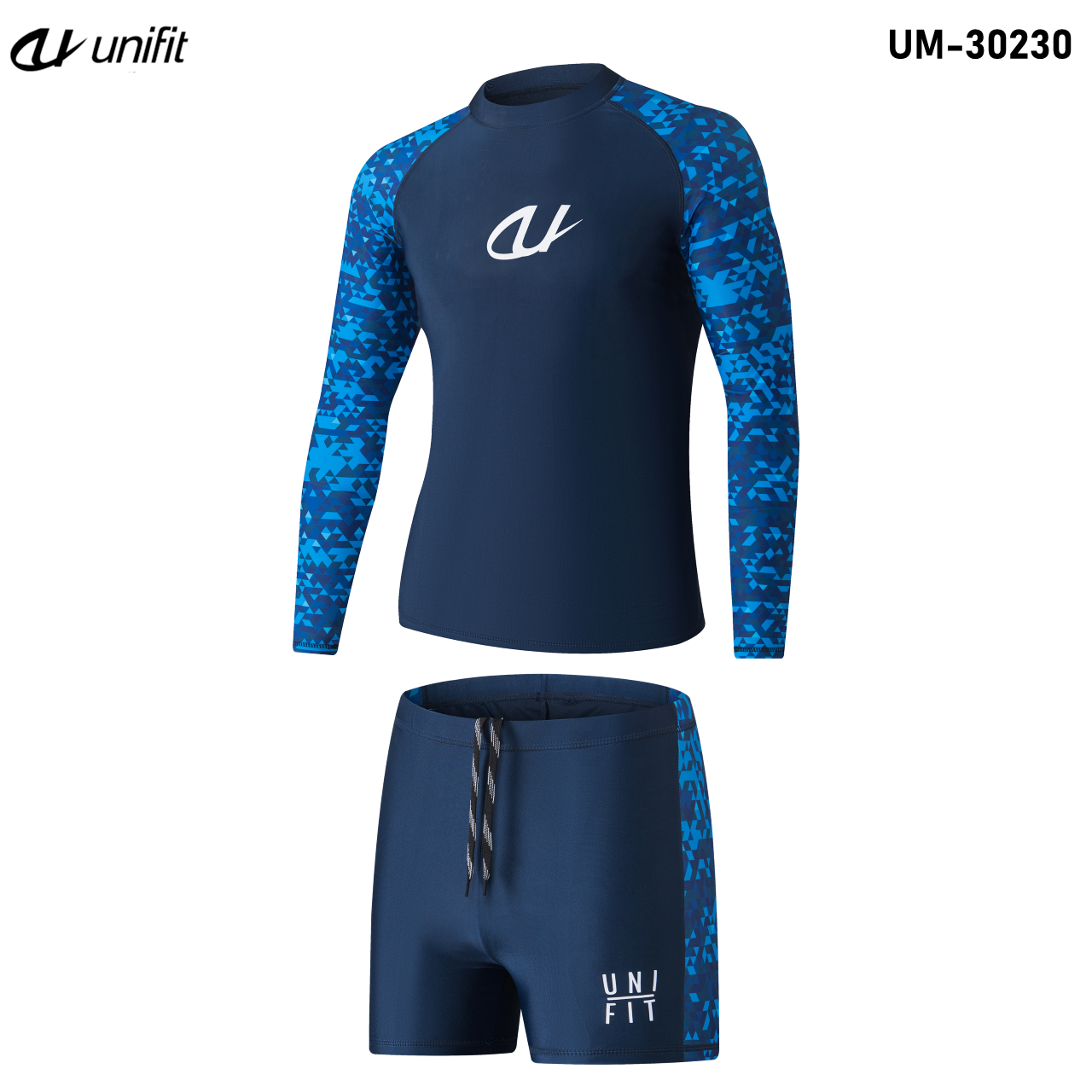 UNIFIT Men's Rush Guard Swimsuit Swimwear Dri-Fit Rush Guard Terno UM ...