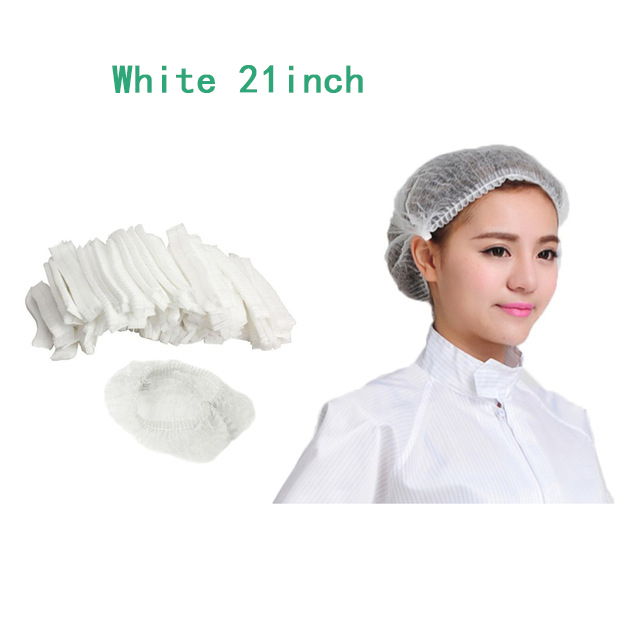 JucciMall 100 Pieces Disposable Hair Head Cover Cap Net Non Woven Cap ...