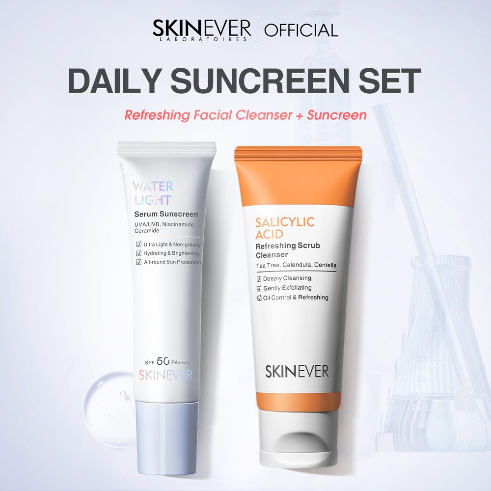 SKINEVER 2pcs Bundle UV Sunscreen Water Light Serum Sunscreen SPF50 ...