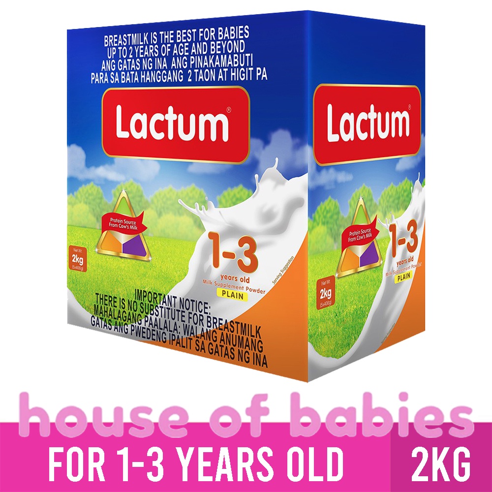Lactum 1-3 Years Old 2kg Plain Milk Supplement Powder | Lazada PH