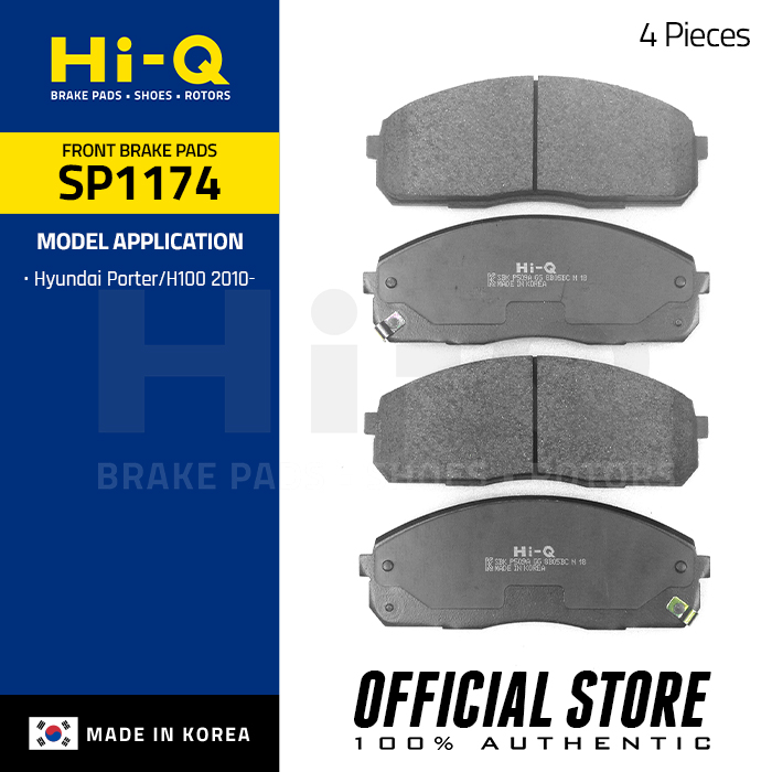 Hi-Q Front Brake Pads for Hyundai Porter/H100 2010-up SP1174 | Lazada PH