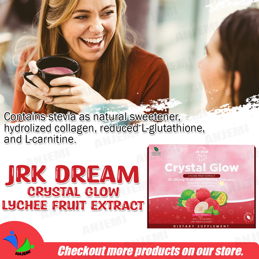 Original Crystal Glow Lychee Fruit Extract Collagen Drink 10 Sachets ...