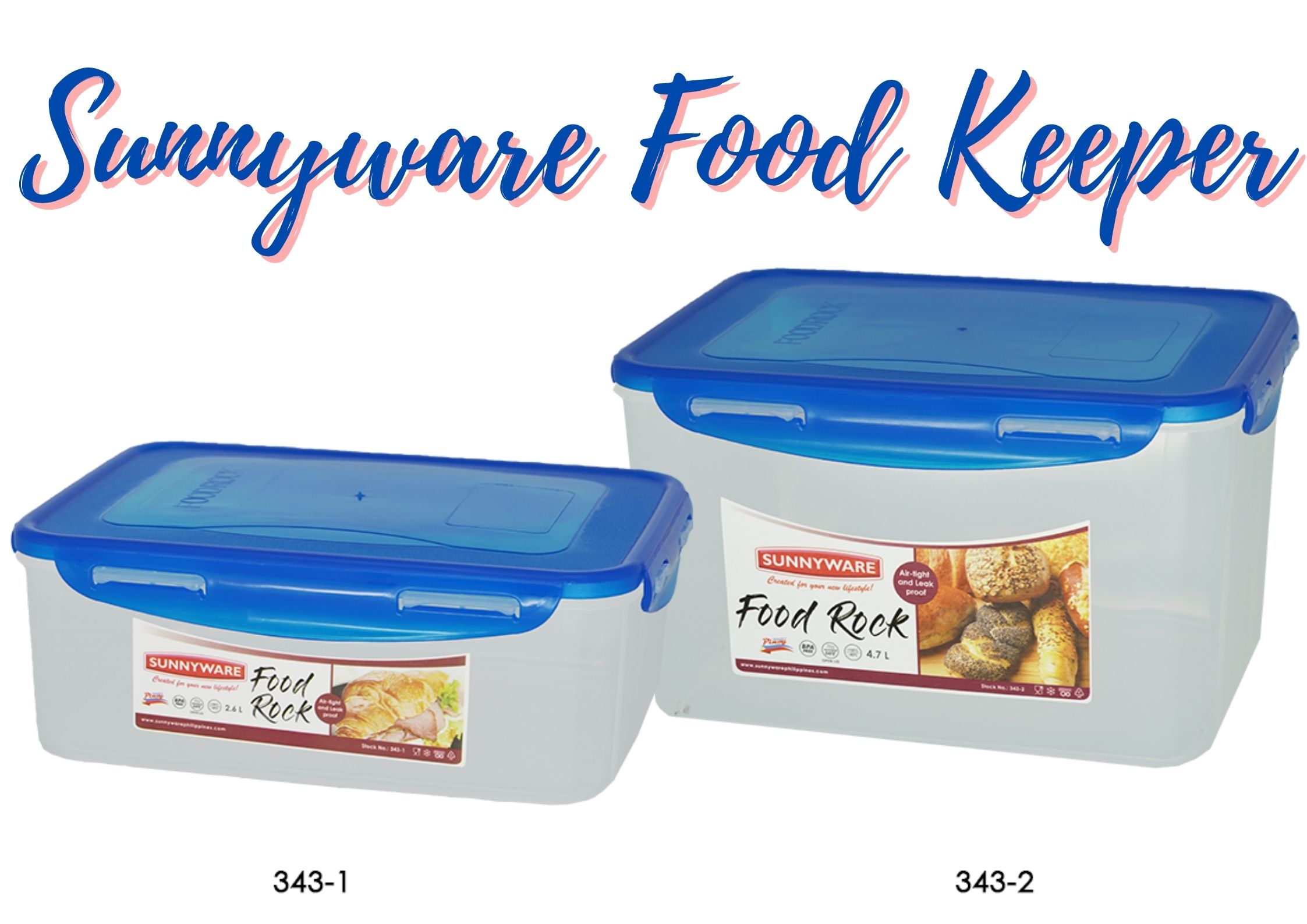 (#343) Sunnyware Food Keeper Air Tight Food Storage Container - RANDOM ...