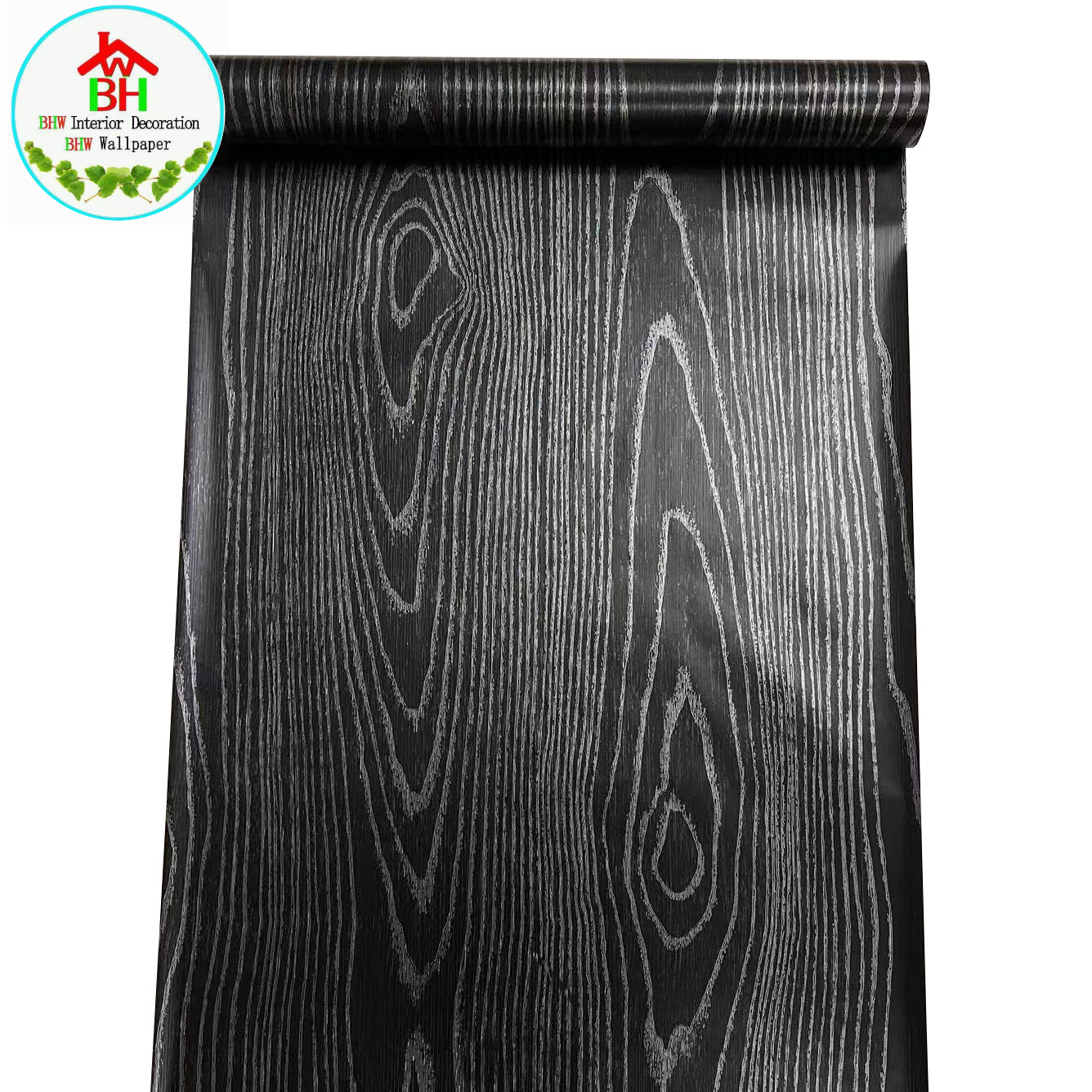BHW Wallpaper Wood Flute Design PVC Self adhesive Waterproof Wall Paper ...