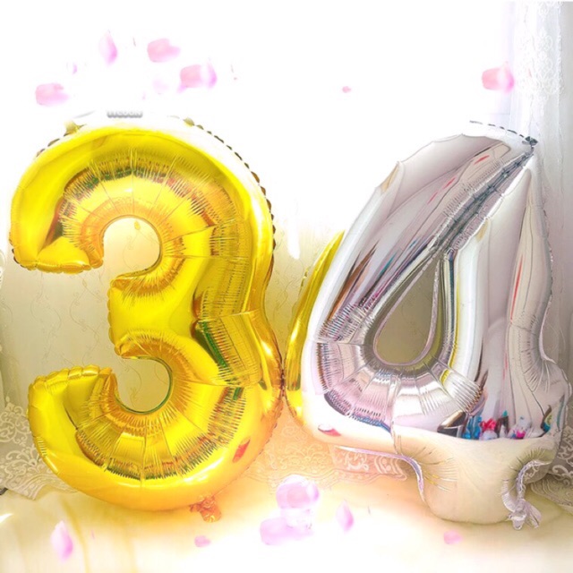 3ft number balloon gold/silver | Lazada PH